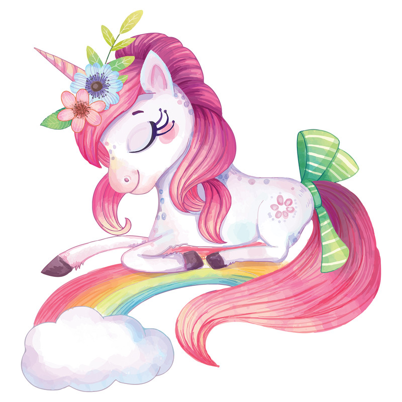 قیمت و خرید استیکر پارچه و لباس مدل dtf طرح یونیکورن کد H15.129 مجموعه 4 عددی