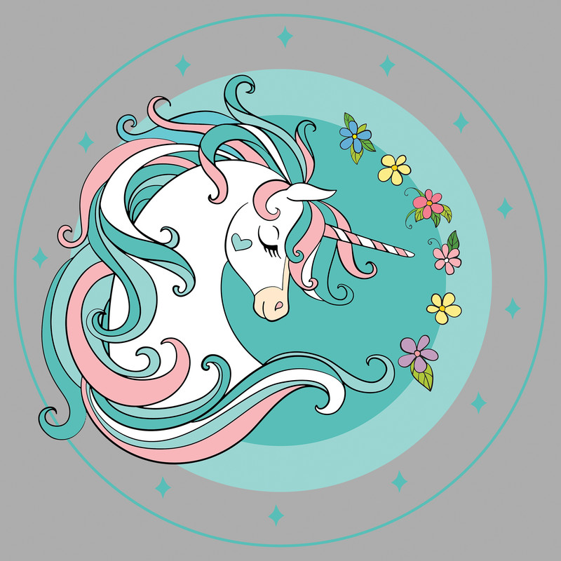 قیمت و خرید استیکر پارچه و لباس مدل dtf طرح یونیکورن کد H20.245 مجموعه 3 عددی