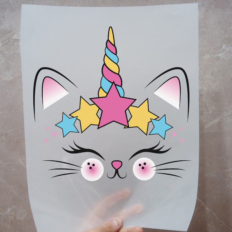 قیمت و خرید استیکر پارچه و لباس مدل dtf طرح یونیکورن کد H15.16 مجموعه 4 عددی