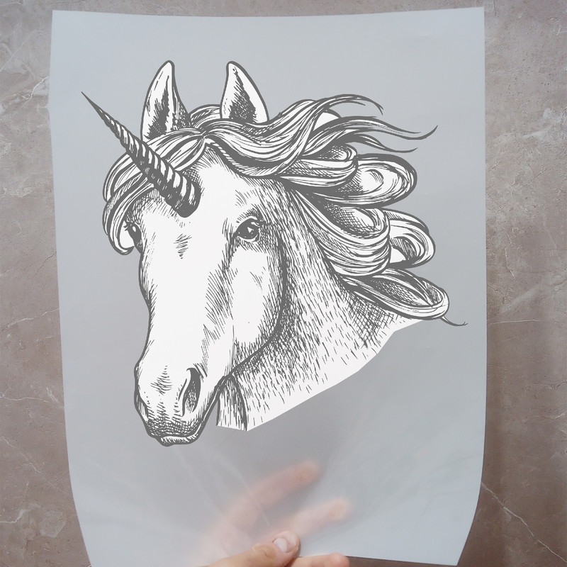 قیمت و خرید استیکر پارچه و لباس مدل dtf طرح یونیکورن کد H20.309 مجموعه 6 عددی