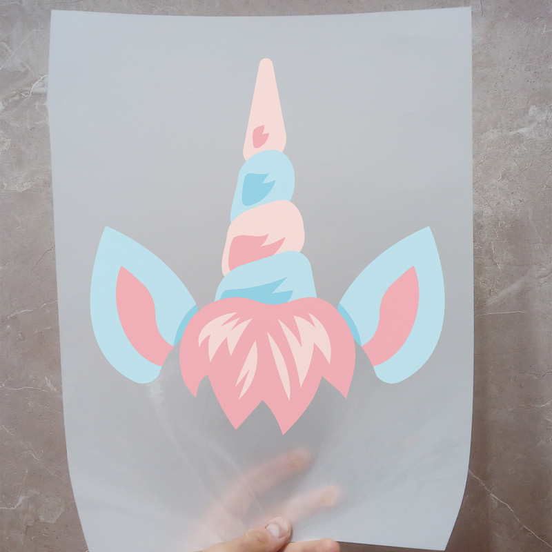 قیمت و خرید استیکر پارچه و لباس مدل dtf طرح یونیکورن کد H20.23 مجموعه 3 عددی