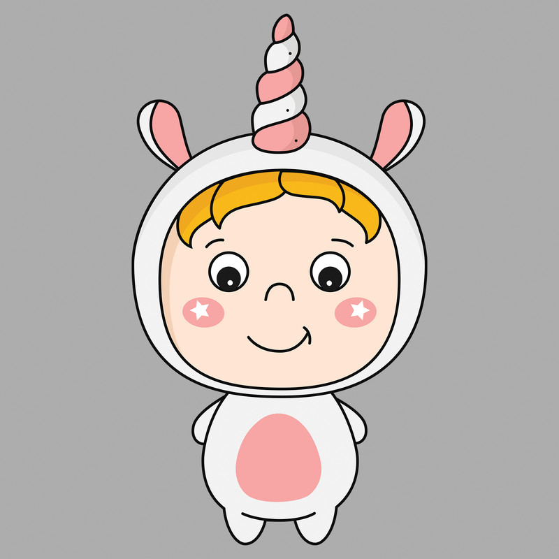 قیمت و خرید استیکر پارچه و لباس مدل dtf طرح یونیکورن کد H15.262 مجموعه 12 عددی