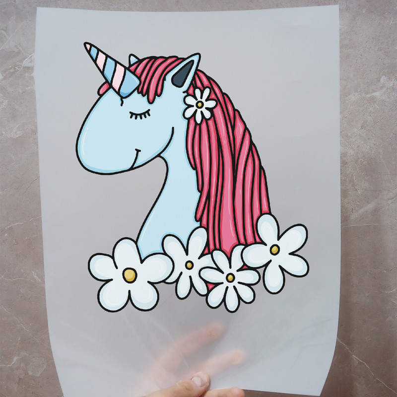 قیمت و خرید استیکر پارچه و لباس مدل dtf طرح یونیکورن کد H20.903 مجموعه 3 عددی