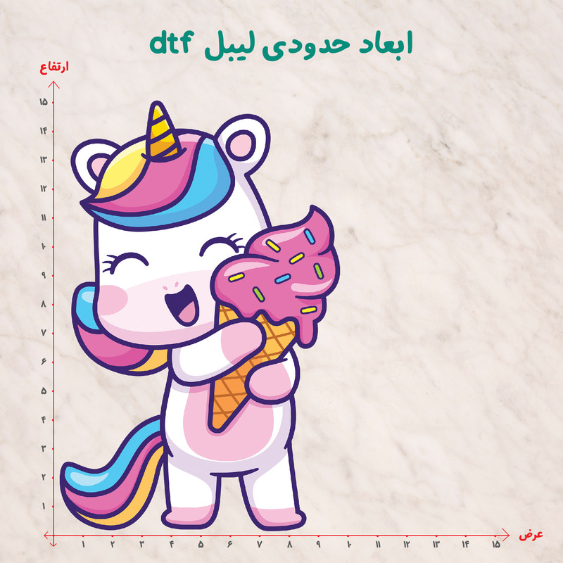 قیمت و خرید استیکر پارچه و لباس مدل dtf طرح یونیکورن کد H15.628 مجموعه 4 عددی