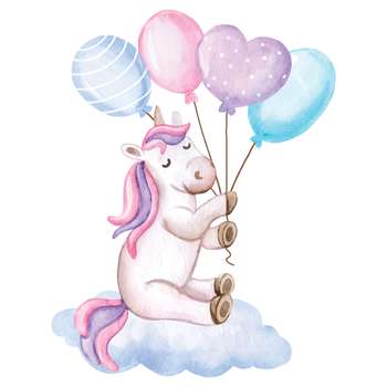 قیمت و خرید استیکر پارچه و لباس مدل dtf طرح یونیکورن کد H15.516 مجموعه 4 عددی