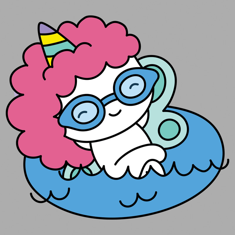 قیمت و خرید استیکر پارچه و لباس مدل dtf طرح یونیکورن کد H20.590 مجموعه 3 عددی