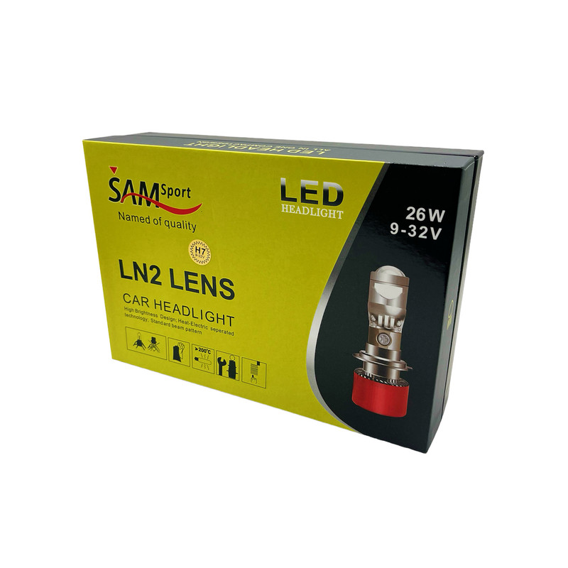 قیمت و خرید هدلایت لامپ خودرو سام مدل SAM LENS پایه H7 بسته دو عددی