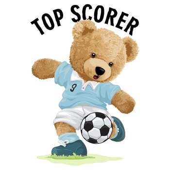 قیمت و خرید استیکر پارچه و لباس مدل dtf طرح تدی کد H20.55 مجموعه 6 عددی