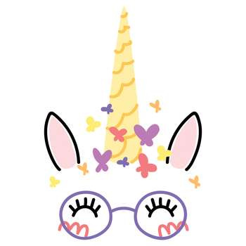 قیمت و خرید استیکر پارچه و لباس مدل dtf طرح یونیکورن کد H15.65 مجموعه 4 عددی