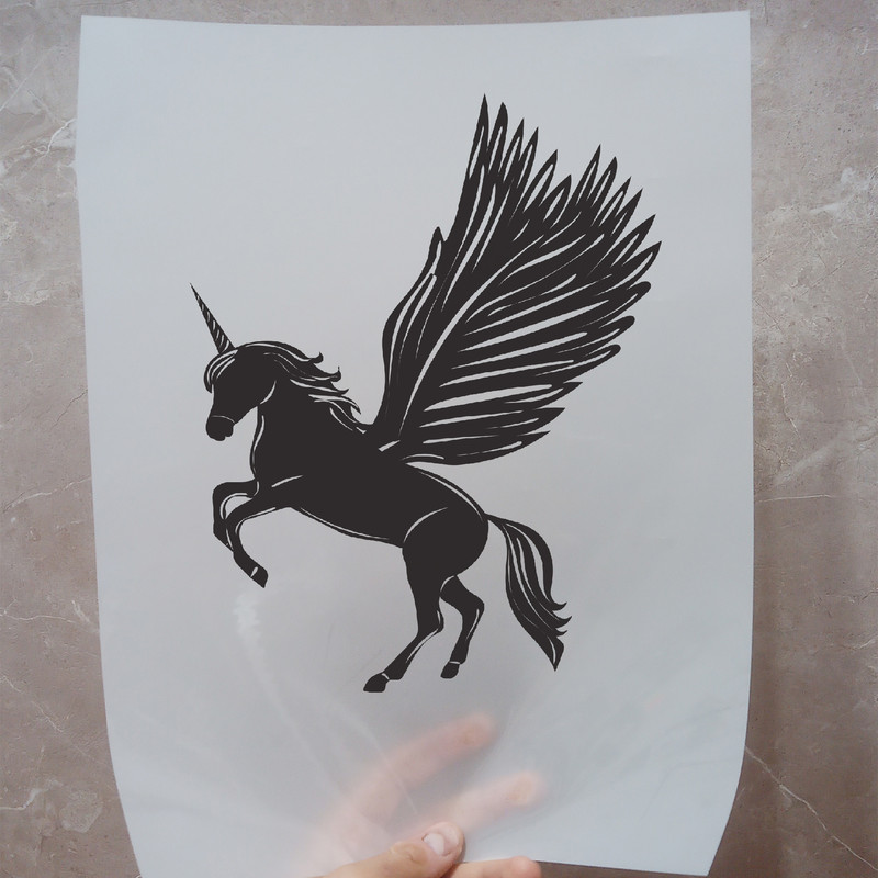 قیمت و خرید استیکر پارچه و لباس مدل dtf طرح یونیکورن کد H15.1155 مجموعه 4 عددی