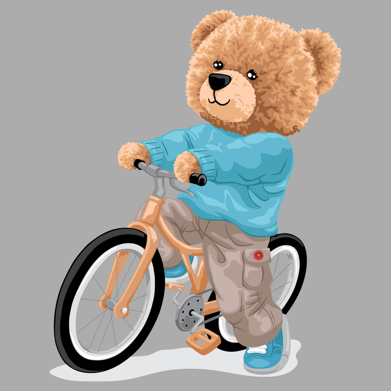 قیمت و خرید استیکر پارچه و لباس مدل dtf طرح تدی کد H15.67 مجموعه 12 عددی