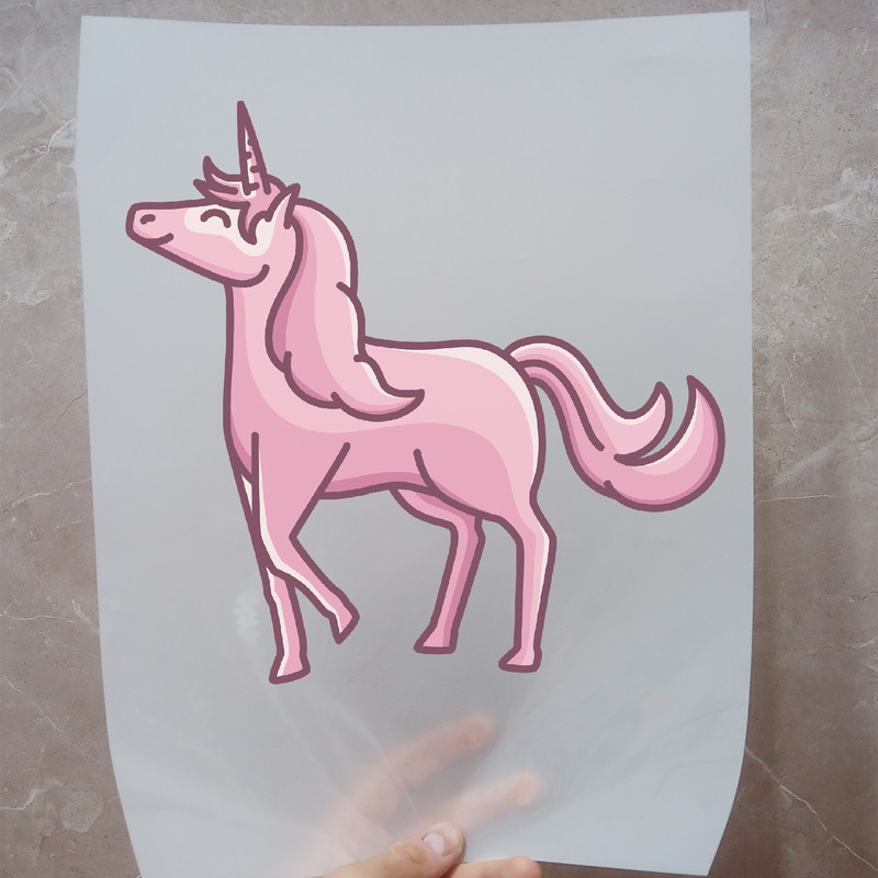 قیمت و خرید استیکر پارچه و لباس مدل dtf طرح یونیکورن کد H20.738 مجموعه 3 عددی