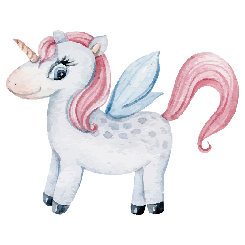 قیمت و خرید استیکر پارچه و لباس مدل dtf طرح یونیکورن کد H15.528 مجموعه 4 عددی