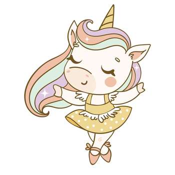 قیمت و خرید استیکر پارچه و لباس مدل dtf طرح یونیکورن کد H15.369 مجموعه 4 عددی