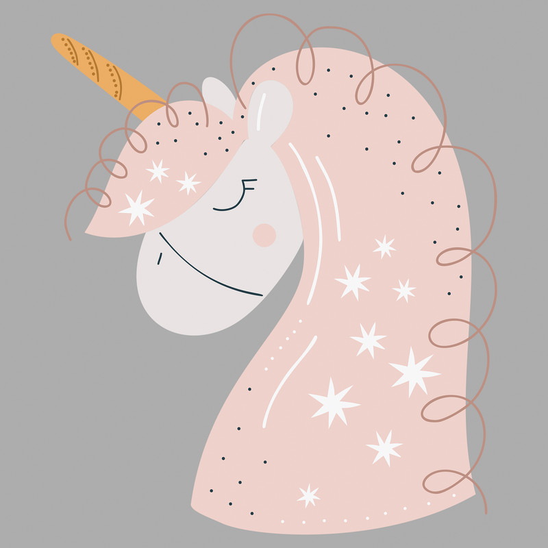 قیمت و خرید استیکر پارچه و لباس مدل dtf طرح یونیکورن کد H20.420 مجموعه 6 عددی