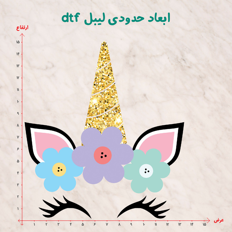 قیمت و خرید استیکر پارچه و لباس مدل dtf طرح یونیکورن کد H15.22 مجموعه 4 عددی