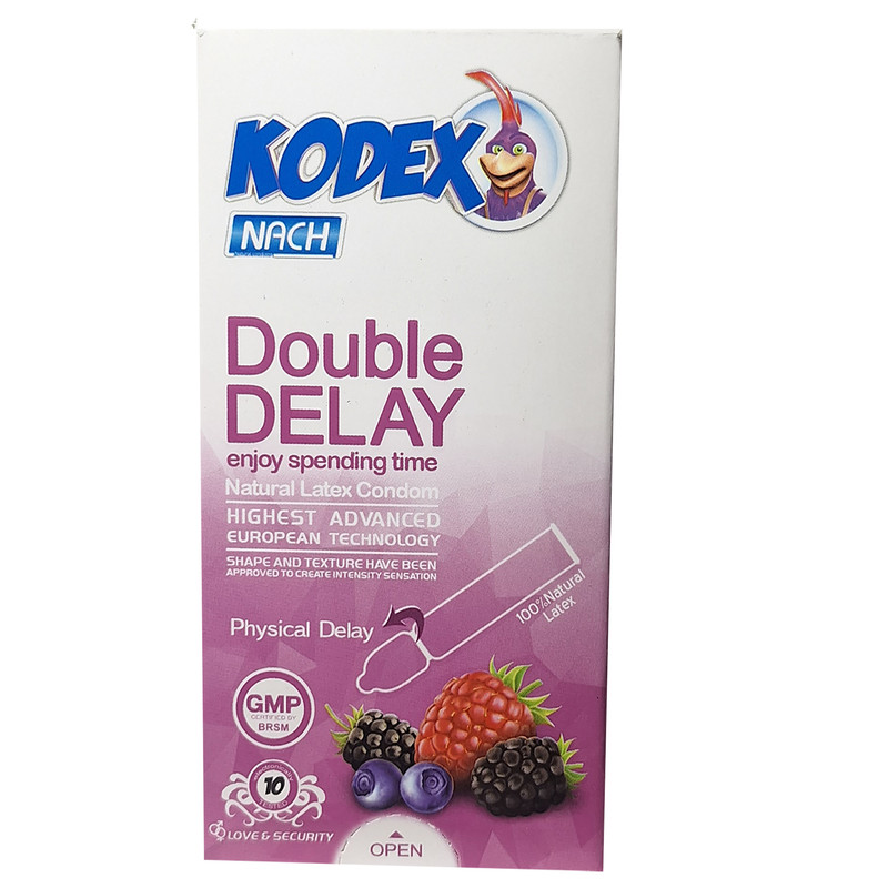 قیمت و خرید کاندوم ناچ کدکس مدل Double Delay بسته 10 عددی
