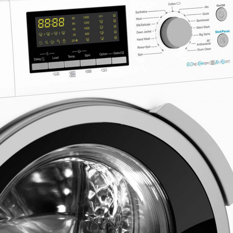 قیمت و خرید ماشین لباسشویی هایسنس مدل WFH8012D ظرفیت 8 کیلوگرم