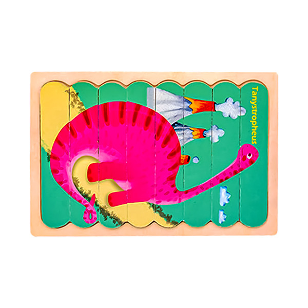 قیمت و خرید پازل آموزشی مدل دو وجهی طرح Stegosaurus & Tanystropheus