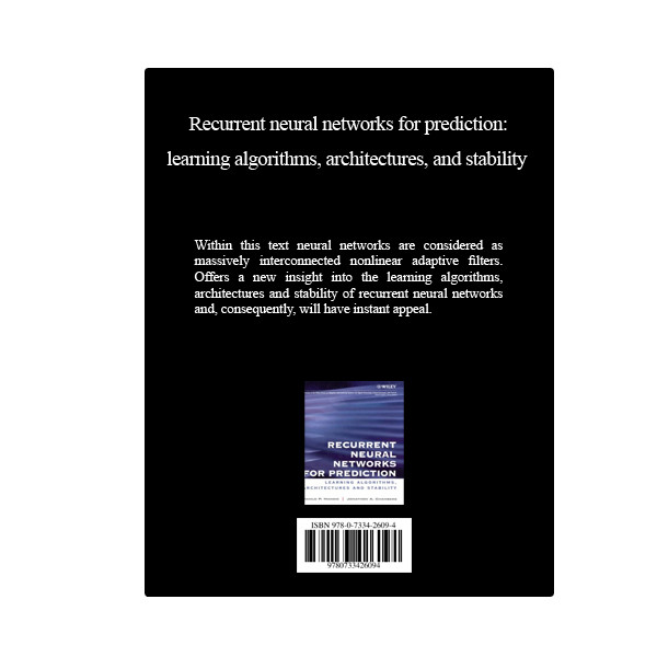 قیمت و خرید کتاب Recurrent Neural Networks For Prediction اثر Danilo Mandic And Jonathon