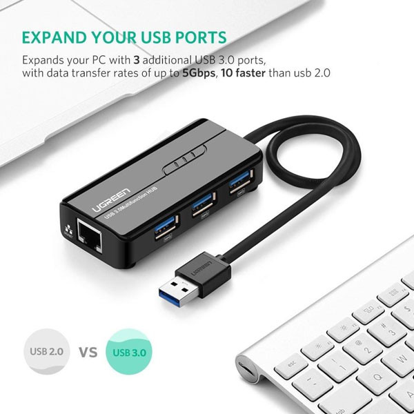 قیمت و خرید هاب USB3.0 سه پورت یوگرین مدل CR103-20265