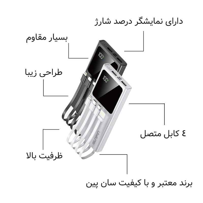 قیمت و خرید پاوربانک سان پین مدل SP003 ظرفیت 10000 میلی آمپر ساعت