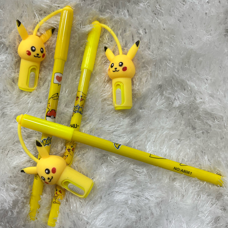 قیمت و خرید روان نویس مدل پوکمون چراغ دار به همراه پاک کن