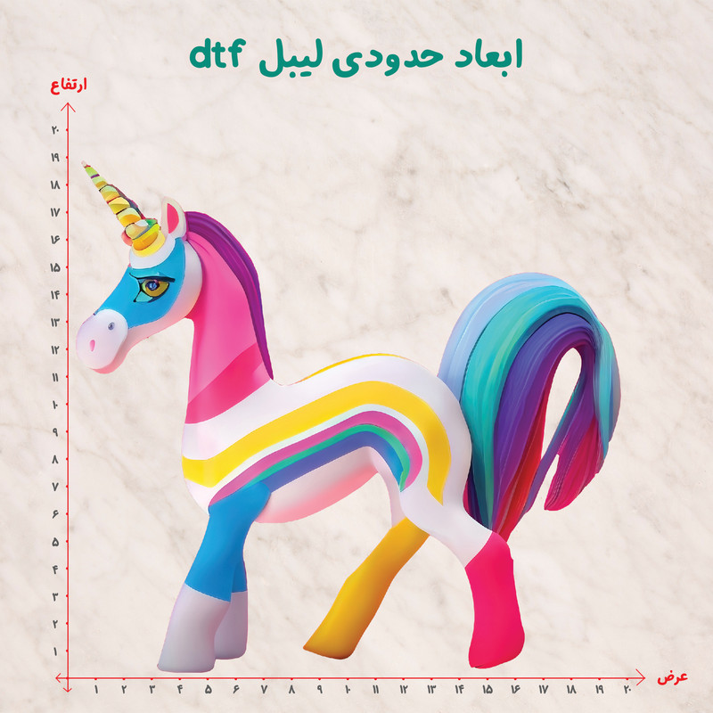 قیمت و خرید استیکر پارچه و لباس مدل dtf طرح یونیکورن کد H20.475 مجموعه 6 عددی