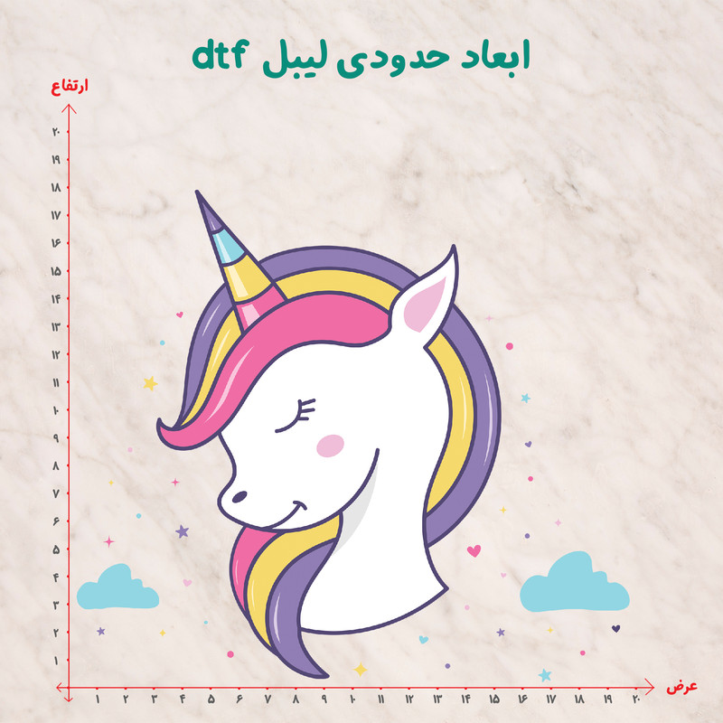 قیمت و خرید استیکر پارچه و لباس مدل dtf طرح یونیکورن کد H20.469 مجموعه 6 عددی