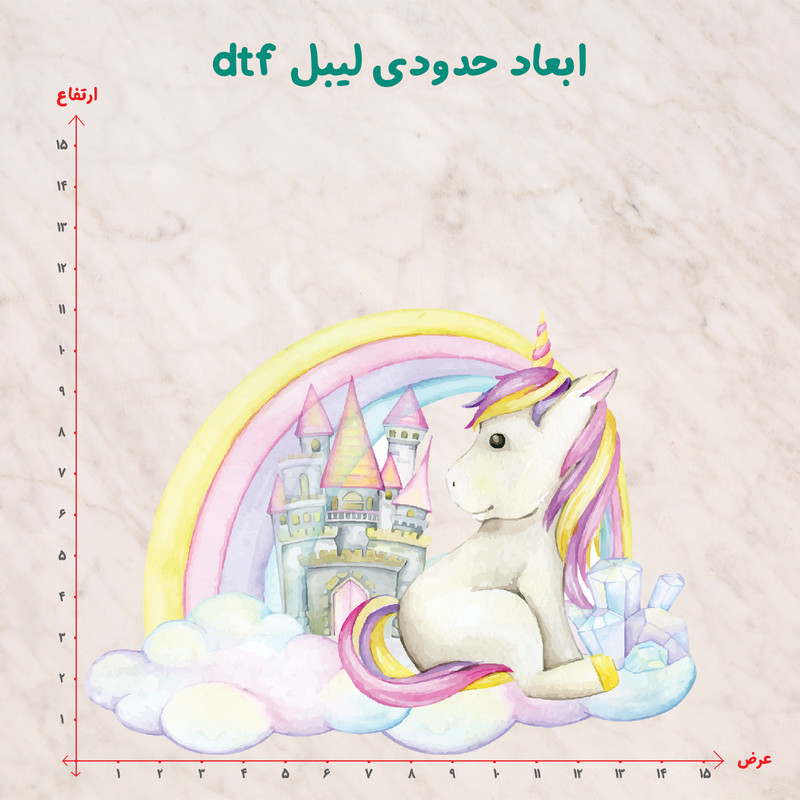 قیمت و خرید استیکر پارچه و لباس مدل dtf طرح یونیکورن کد H15.525 مجموعه 4 عددی