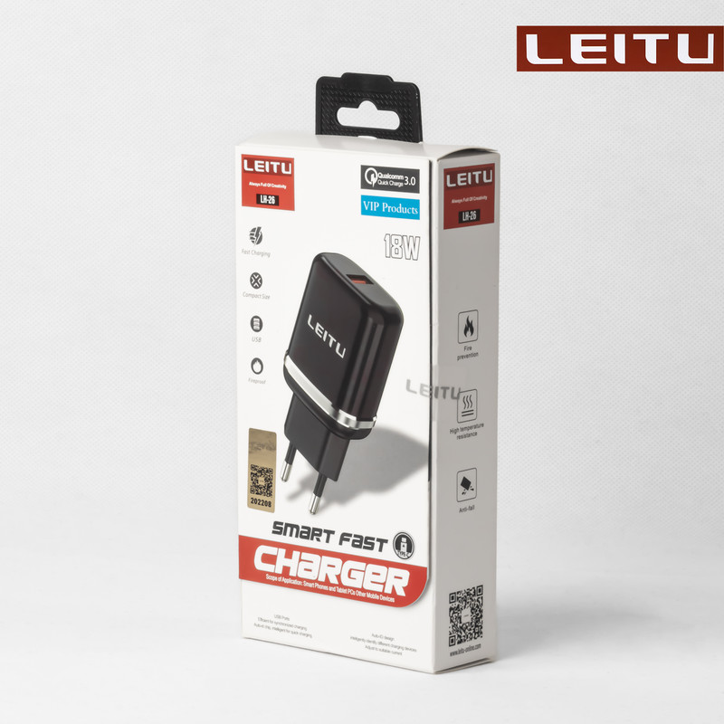 قیمت و خرید شارژر دیواری لیتو مدل LH-26 18W به همراه کابل تبدیل USB-C