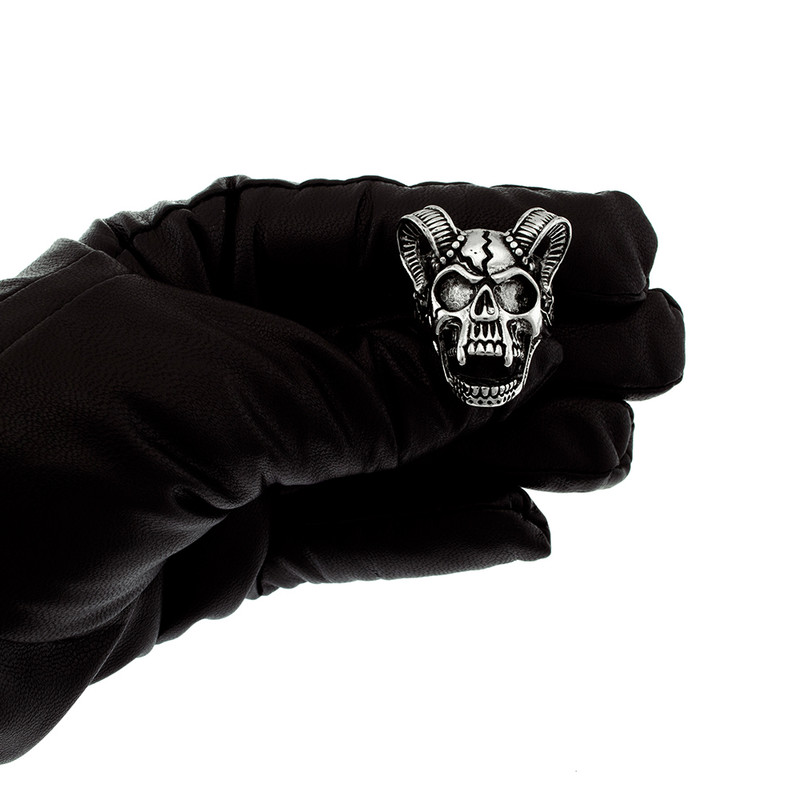 قیمت و خرید انگشتر مردانه برانت طرح جمجمه