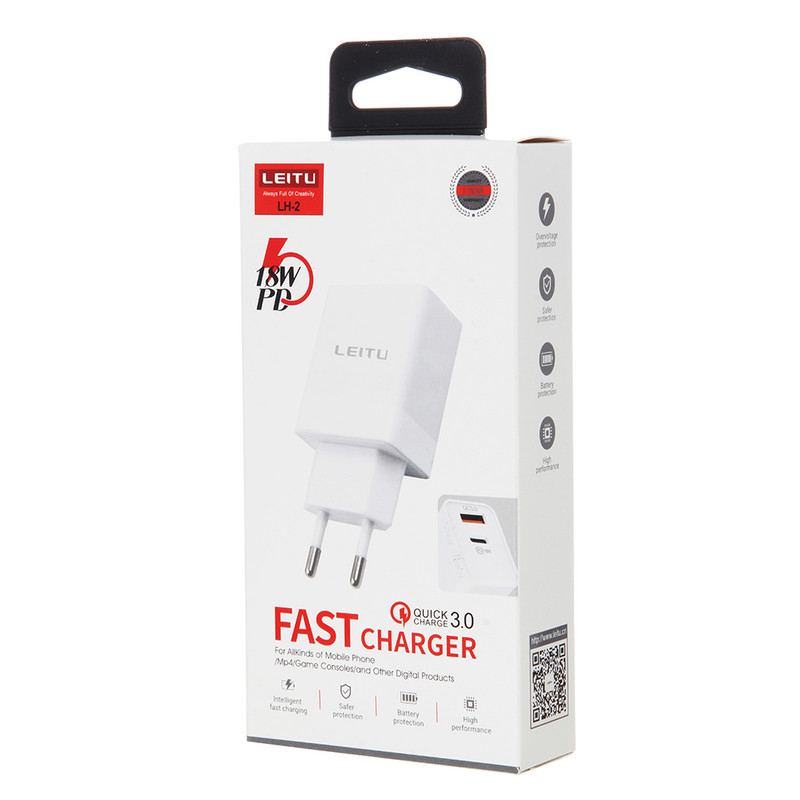 قیمت و خرید شارژر دیواری لیتو مدل LH - 2 به همراه کابل تبدیل MicroUSB