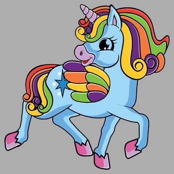 قیمت و خرید استیکر پارچه و لباس مدل dtf طرح یونیکورن کد H20.669 مجموعه 3 عددی