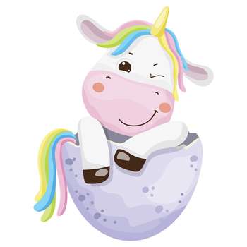 قیمت و خرید استیکر پارچه و لباس مدل dtf طرح یونیکورن کد H15.196 مجموعه 12 عددی