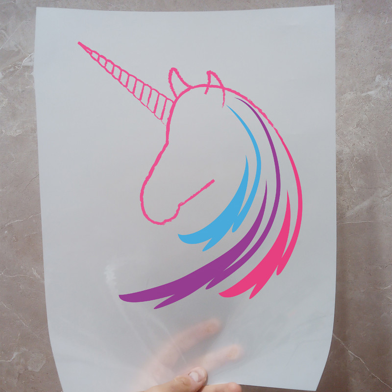 قیمت و خرید استیکر پارچه و لباس مدل dtf طرح یونیکورن کد H20.263 مجموعه 3 عددی