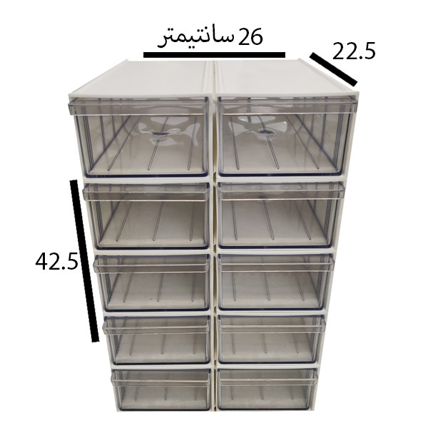 قیمت و خرید فایل کشویی مدل چند حالته 10 کشو 5 طبقه