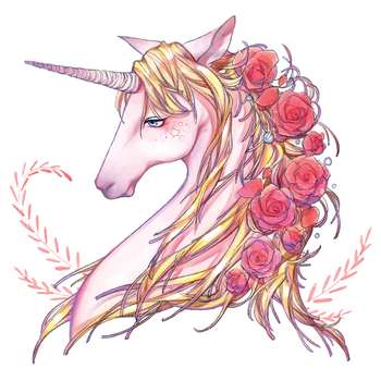 قیمت و خرید استیکر پارچه و لباس مدل dtf طرح یونیکورن کد H20.132 مجموعه 3 عددی