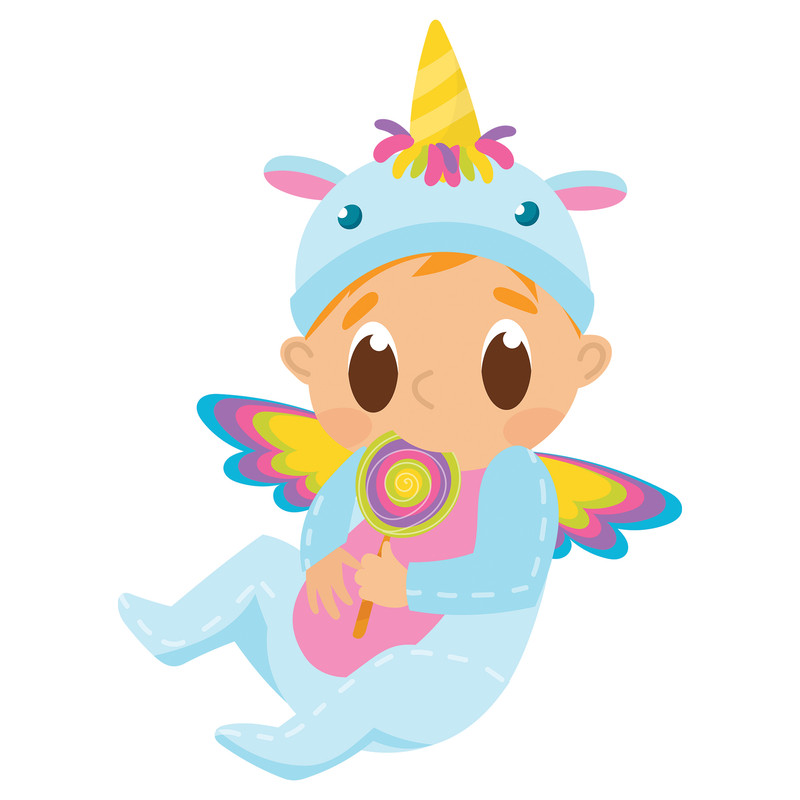 قیمت و خرید استیکر پارچه و لباس مدل dtf طرح یونیکورن کد H15.1001 مجموعه 4 عددی