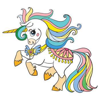 قیمت و خرید استیکر پارچه و لباس مدل dtf طرح یونیکورن کد H15.808 مجموعه 4 عددی