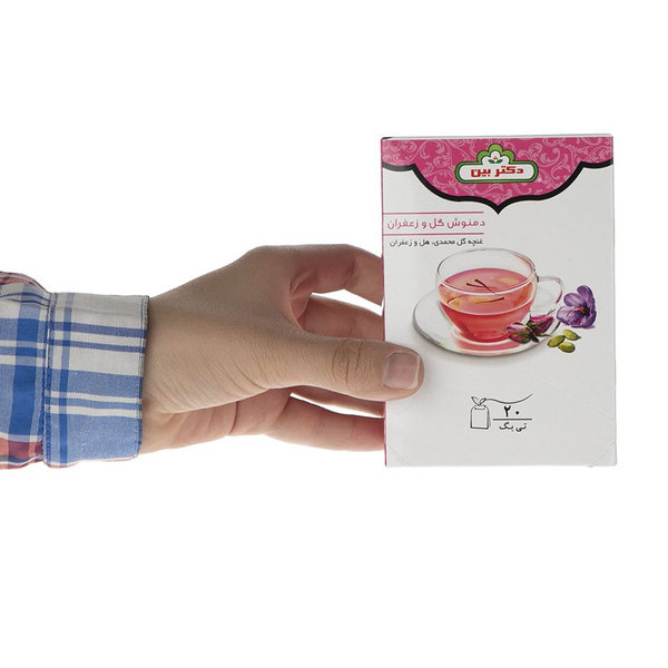 قیمت و خرید دمنوش گل محمدی و زعفران دکتر بین 40 گرم بسته 2 عددی