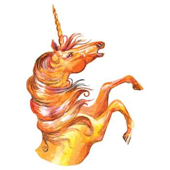 قیمت و خرید استیکر پارچه و لباس مدل dtf طرح یونیکورن کد H20.153 مجموعه 6 عددی