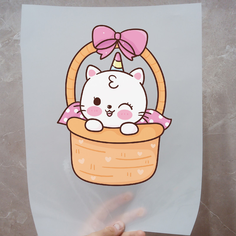 قیمت و خرید استیکر پارچه و لباس مدل dtf طرح یونیکورن کد H15.948 مجموعه 4 عددی