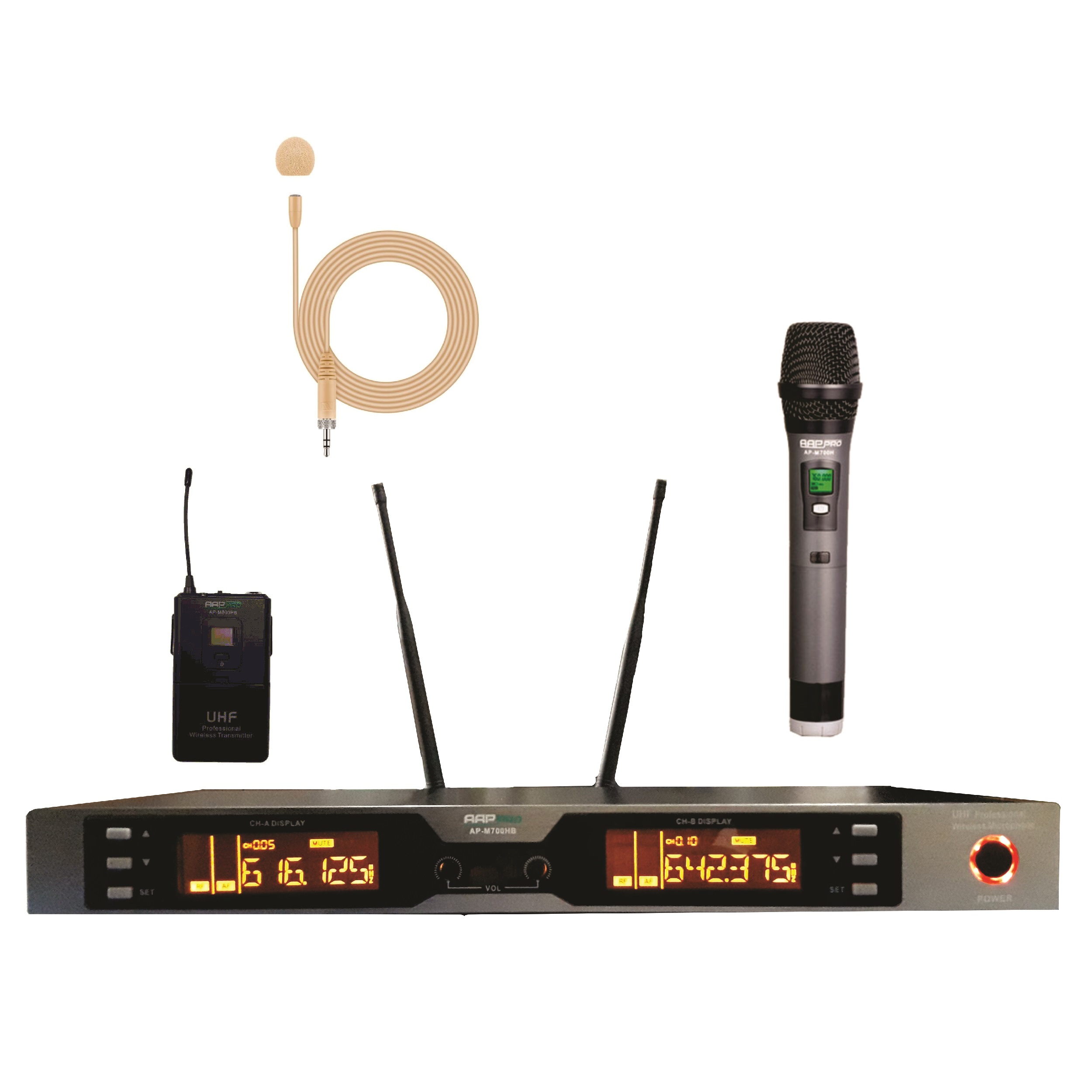 خرید اینترنتی ست میکروفن بیسیم مدل AAPPRO AP-M700HB با قیمت عالی - کافه استور