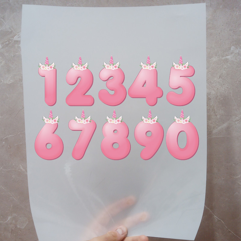 قیمت و خرید استیکر پارچه و لباس مدل dtf طرح یونیکورن کد H20.179 مجموعه 6 عددی