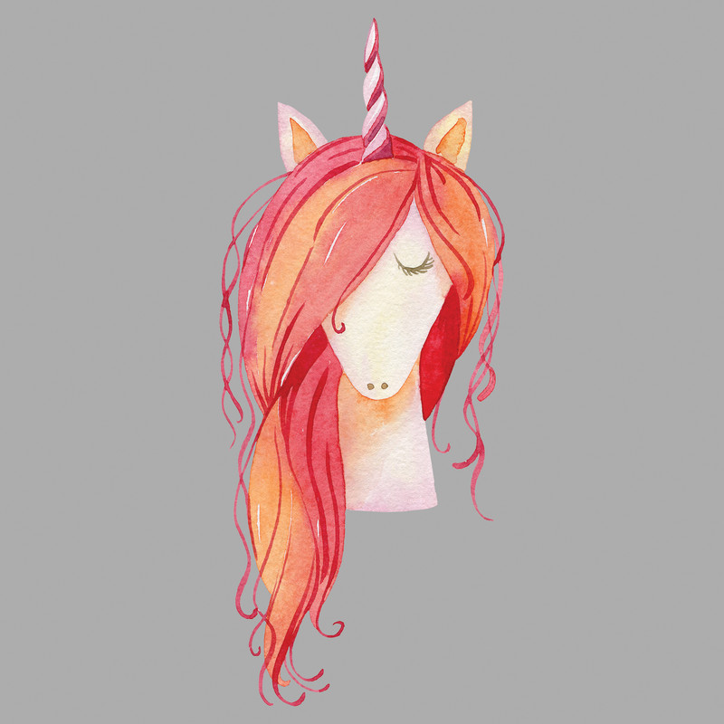 قیمت و خرید استیکر پارچه و لباس مدل dtf طرح یونیکورن کد H20.152 مجموعه 6 عددی