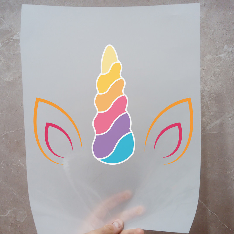 قیمت و خرید استیکر پارچه و لباس مدل dtf طرح یونیکورن کد H20.113 مجموعه 6 عددی