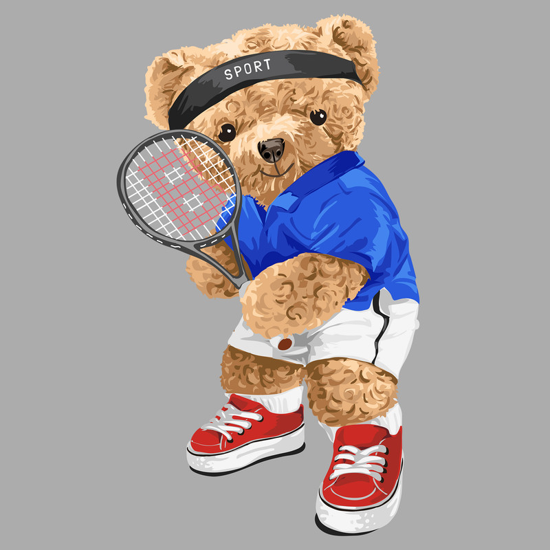 قیمت و خرید استیکر پارچه و لباس مدل dtf طرح تدی کد H30.164 مجموعه 24 عددی