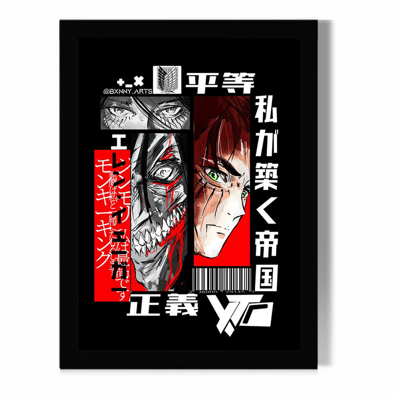 قیمت و خرید تابلو مدل دیواری طرح انیمه اتک آن تایتان Attack On Titan