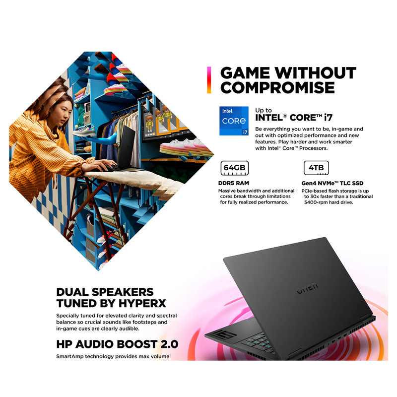 قیمت و خرید لپ تاپ 16.1 اینچی اچ‌ پی مدل Omen Gaming 16 16t-wf100-i7 14700HX-16GB DDR5-1SSD ...